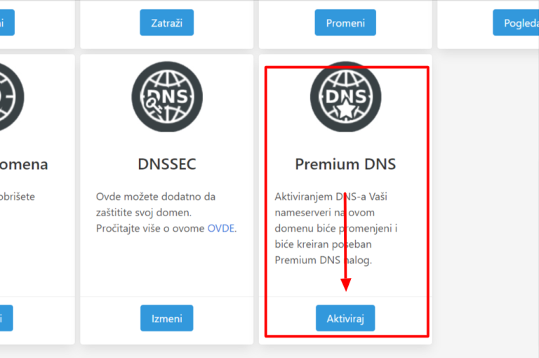 Premium DNS - Web Hosting Srbija