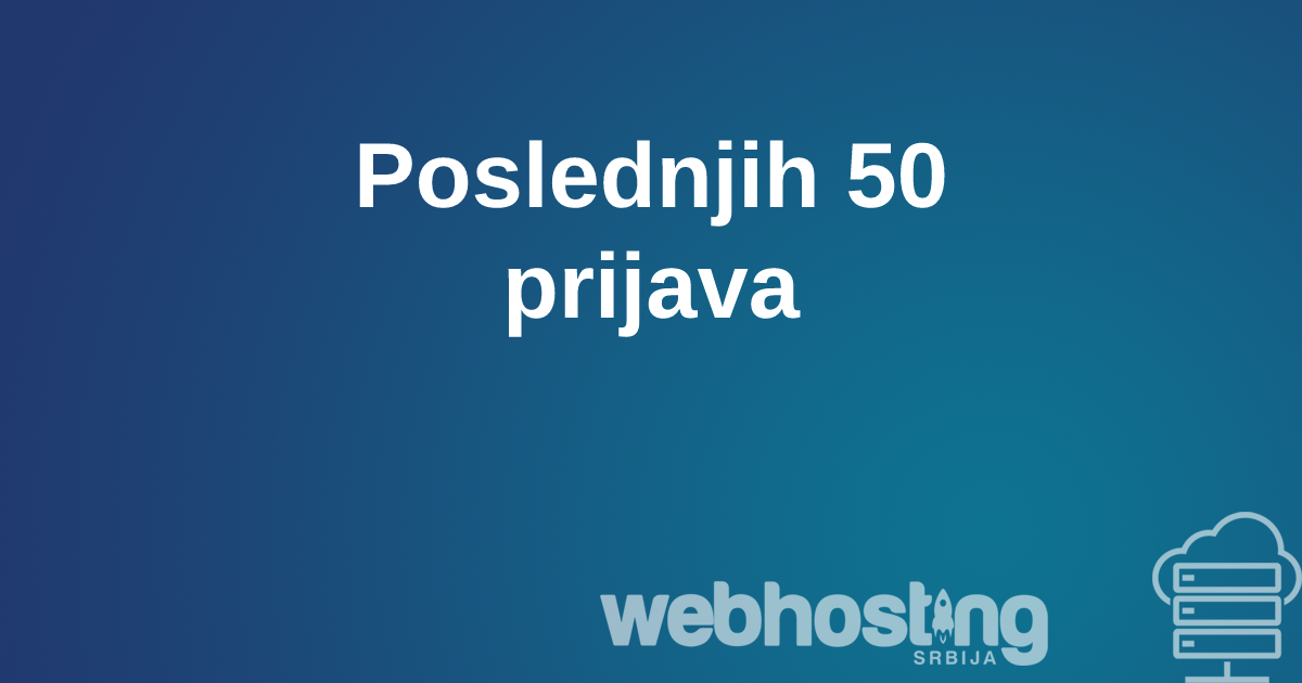 Provera prijava na klijent panel - Web Hosting Srbija